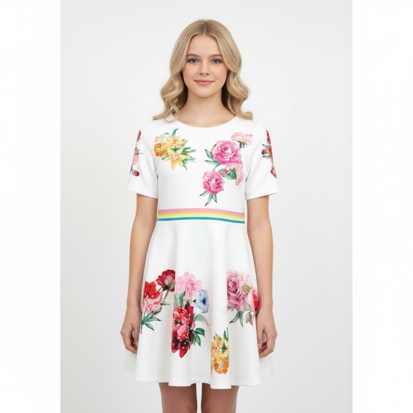 Truly Me/Hannah Banana | Dresses | Truly Me Tween Fit Flare Floral ...